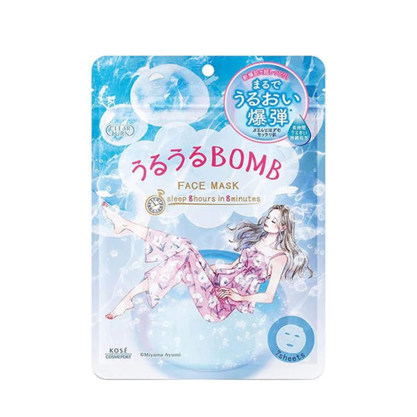 KOSE COSMEPORT BOMB FACE MASK Deep moisturizing face mask "BOMB", 7 pc ...